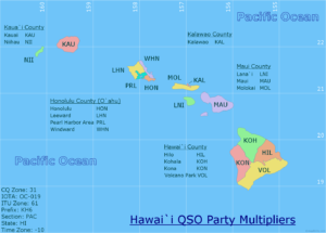 Mult Map – Hawaii QSO Party